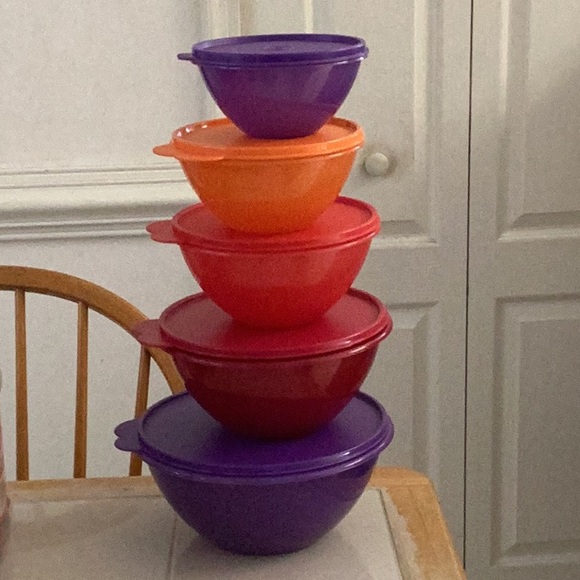 Tupperware | Kitchen | Tupperware Classic 5 Pc Wonderlier Bowl Set ...